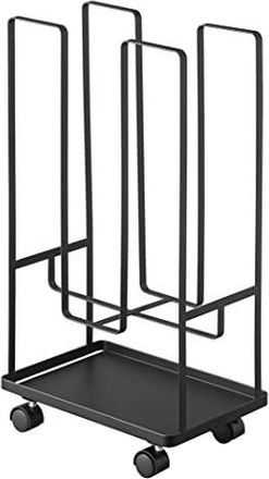 Yamazaki Tableware Yamazaki 5761 TOWER Karton-Organizer, schwarz, Stahl, minimalistisch, 30 x 20 x 54.5 cm