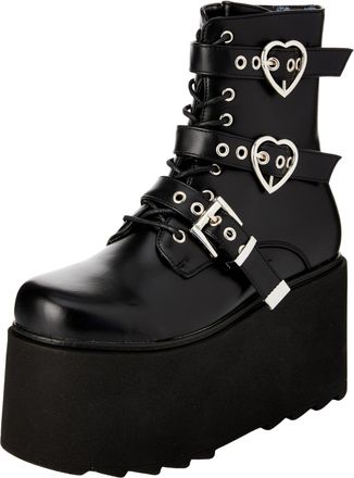 Lamoda Damen Teilzeit-Liebhaber Stiefelette, Schwarz (Black Pu), 40 EU