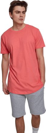 Urban Classics Herren Shaped Long Tee T-Shirt, Pink (coral), XL
