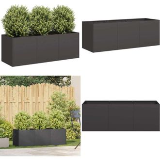 vidaXL Vidaxl - Jardini&egrave;re noir 120x40x40 cm acier lamin&eacute; &agrave; froid