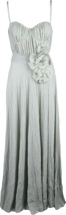 Elisabetta Franchi Femme, Robes, Vert, Taille: 42 FR Long Lam&eacute; Dress