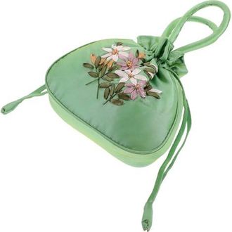 Milisten Mini Paquet &agrave; Main pour Femme Brod&eacute; la Main en Velours et Polyester Pochette &agrave; Fleurs avec Poign&eacute;e Paquet de Mariage et Shopping pour Personnes &Acirc;g&eacute;es 