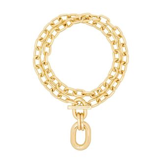 Paco Rabanne XL Link Anh&auml;nger Halskette - - Accessories - Damen - Gelb - ONE SIZE
