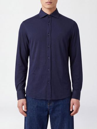 Brunello Cucinelli Slim-Fit Hemd aus Baumwolle und Seide mit franz&ouml;sischem Kragen