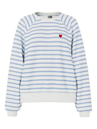 Pieces Sweatshirt PCGRETA LS EMB UB SWEAT FC Baumwollmischung, regular fit