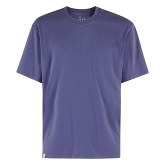 Edwin Homme, Tops, Violet, Taille: M T-shirt Basique Violet Coupe Oversize Manches Courtes