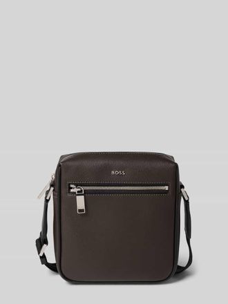 HUGO BOSS Reporter-Tasche aus genarbtem Leder Modell DAXTER_NS zip