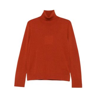 Max Mara Pull Col Roul&eacute; Allegra - Femme - Pulls - Orange - Taille: 38 FR