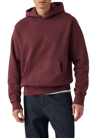 Levi's Herren Authentic Hoodie Garment Dye Tawny Port Red XL