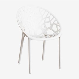 Sklum Sklum - Pack de 2 chaises de jardin empilables en polypropyl&egrave;ne Ores Blanc Gardenia