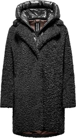 Bomboogie Femme, Manteaux, Noir, Taille: 48 FR Odessa Overcoat