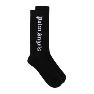 Palm Angels Homme, Sous-vêtements, Noir, Taille: L/Xl Chaussettes Classiques avec Logo