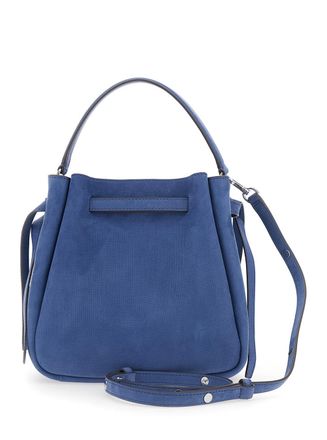 Tory Burch Womens Handbag Romy Bucket Blue Lamb Handbags Hand Bags