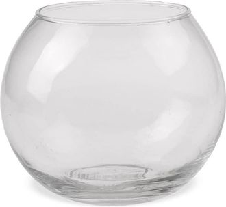 Matches 21 matches21 Glasvase Vase Blumenvase Kugelform Flacher Boden Pflanzgefäß Dekovase aus Glas klar 1 STK Ø 11x9,5 cm