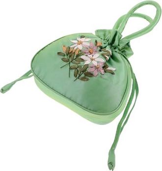 Frcolor Sac à Main Brodé Fleurs Polyester Poignée Petite Pochette Polyvalente Shopping Mariage Femme