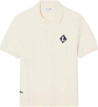 Lacoste Homme, Tops, Beige, Taille: L Badge Accent Polo Collar Sweater