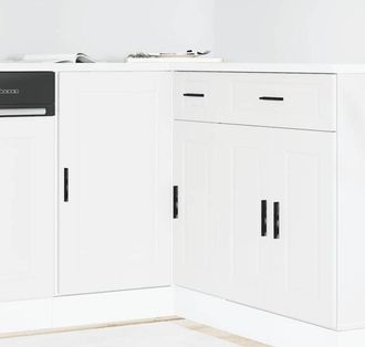 vidaXL vidaXL Armoire de cuisine Porto blanc bois dingénierie
