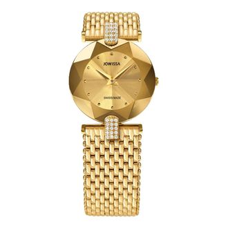 Jowissa Femme, Accessoires, Jaune, Taille: ONE Size Montre Facet Strass