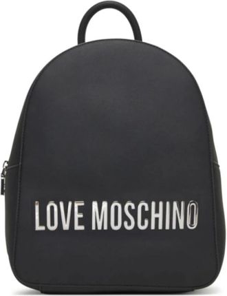 Love Moschino Femme, Sacs, Noir, Taille: ONE Size Logo-plaque Backpack