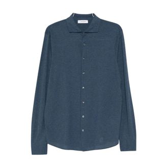 Gran Sasso Lang&auml;rmeliges Hemd mit Kn&ouml;pfen - - Shirts - Herren - Blau - XL
