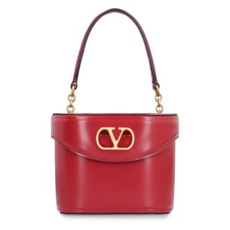 Valentino Garavani Rote Leder VLogo Vanity Tasche - - Bags - Damen - Rot - ONE SIZE