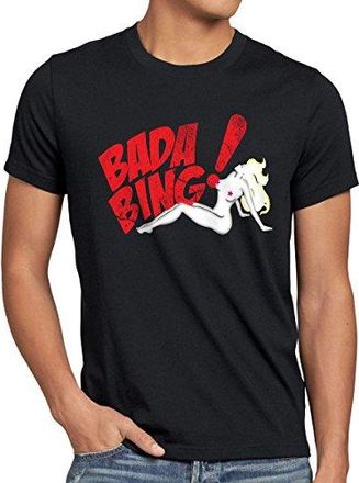 style3 Bada Bing! T-Shirt Homme, Taille:2XL;Couleur:Noir