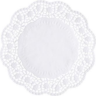 Papstar 100 Teller- und Tassendeckchen rund Ø 18 cm weiss Tortenspitzen