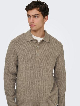 Only & Sons Polokragenpullover ONSDALE RLX LS POLO KNIT NOOS Baumwollmischung, relaxed fit