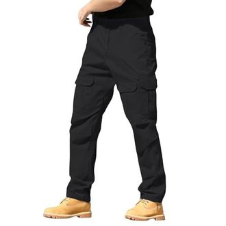 Generic Pantalon tactique militaire l&eacute;ger pour homme - Pantalon de travail ind&eacute;chirable avec plusieurs poches - Pantalon cargo en tissu extensible - Pantalon 