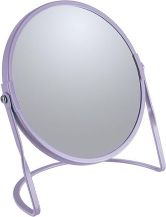 Spirella Kosmetikspiegel auf Fu&szlig; Akira - Robustes Metall - Doppelansicht mit 5-facher Vergr&ouml;&szlig;erung und klassischem Spiegel - 360&deg; schwenkbar - Lavendel