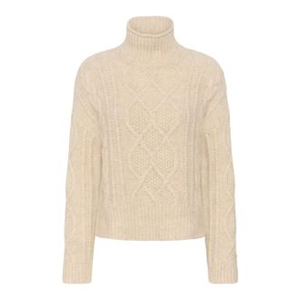 Part Two Pull &agrave; col roul&eacute; - Femme - Pulls - Beige - Taille: 40 FR