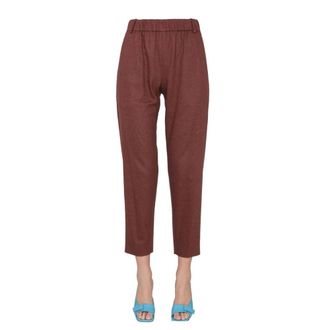 Alysi Femme, Pantalons, Brun, Taille: 38 FR Pantalon Cropped Coupe D&eacute;contract&eacute;e