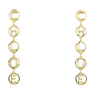 Chlo&eacute; Femme, Accessoires, Jaune, Taille: ONE Size Script Earrings