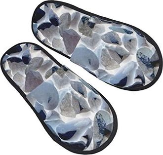 Generic Pantoufles DH&ocirc;tel Motif De Pierre Antid&eacute;rapant Pantoufles De Maison Portative Chaussons Pour Homme Int&eacute;rieur Camping M