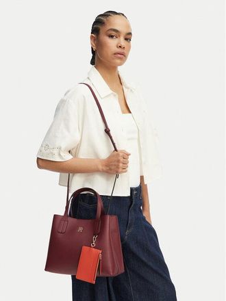 Tommy Hilfiger Handtasche Th Icon Mini Satchel AW0AW18722 Braun