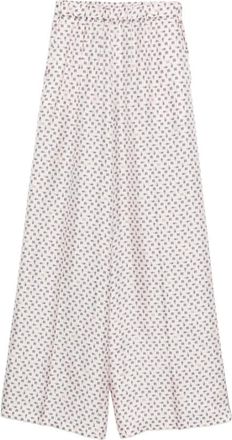 Max Mara Femme, Pantalons, Rose, Taille: 40 FR Pantalon en soie imprim&eacute;e