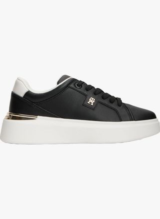Tommy Hilfiger Baskets &agrave; semelles &eacute;paisses et d&eacute;tail dor&eacute; en cuir