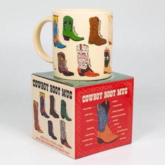 The Unemployed Philosophers Guild Tasse Cowboy Boots - Avec 13 illustrations de Western Footware, livr&eacute;e dans une bo&icirc;te cadeau amusante, 355 ml