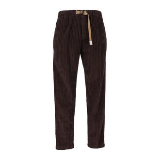White Sand Pantalon long velours c&ocirc;tel&eacute; &agrave; rayures larges - Homme - Pantalons - Brun - Taille: S