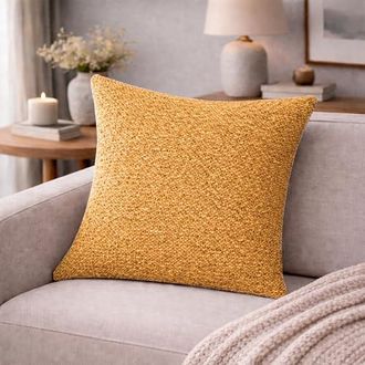Home Wohnideen Kissenh&uuml;lle FJELLA Leinenoptik, Ohne F&uuml;llung, Farbe:gelb, Gr&ouml;&szlig;e:50 x 50 cm, Anzahl:1x