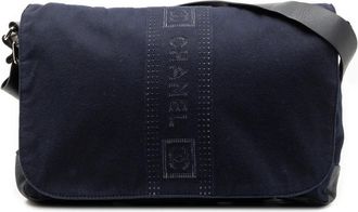 Chanel 2005-2006 Canvas Sports Line Logo Messenger Bag crossbody bag - Blau