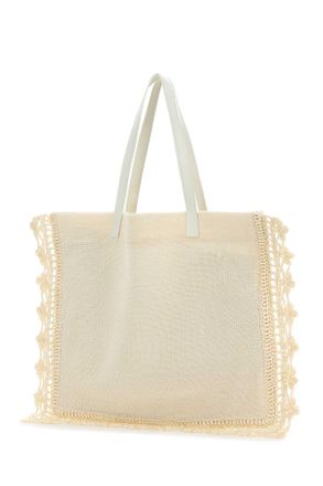 J.W.Anderson Womens Ivory Crochet Shopping Bag Offwhite Exterior: Fabric Borse A Mano