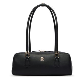 Tommy Hilfiger Handtasche Tommy Hilfiger Th Grace Shoulder Bag AW0AW18748 Schwarz