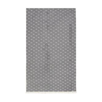 A|X Armani Exchange Jacquard Viskoseschal mit Logo und Fransen - - Accessories - Damen - Grau - ONE SIZE