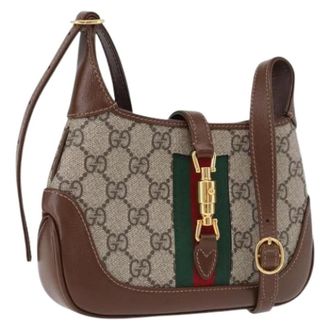 Gucci Sac bandouli&egrave;re en toile Pre-owned - Femme - Pre-owned - Brun - Taille: ONE Size
