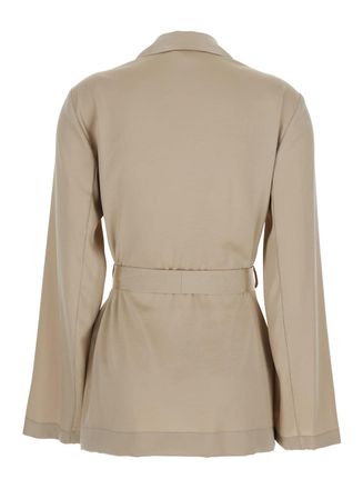 P.A.R.O.S.H. Womens Double-Breasted Jacket Beige Polyester Blazers