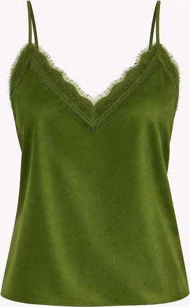 Worldclassca Top Spaghetti Lace Trim Top