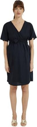 Vertbaudet Robe Courte Fluide Portefeuille Unie Grossesse et Allaitement Noir 40