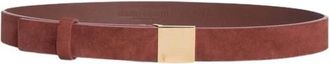 Alberta Ferretti Femme, Accessoires, Brun, Taille: 2XS Ceinture &agrave; boucle carr&eacute;e