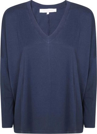 Absolut Cashmere Femme, Pulls, Bleu, Taille: 42 FR Mitsy Scollo V Ml Cotone